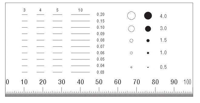 High-precision point line gauge stain gauge spot stain kaphilin ruler ...