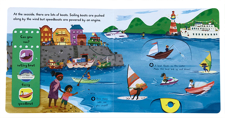 英文原版绘本 busy系列First Explorers Things That Go SETM科普交通工具 幼儿探索启蒙机关操作纸板书亲子共 ...