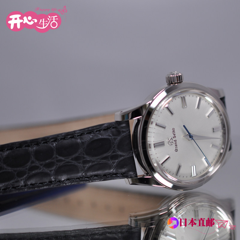 GS冠藍獅GRANDSEIKO9S機械機芯手動上鍊18K白金SBGW237透底男錶