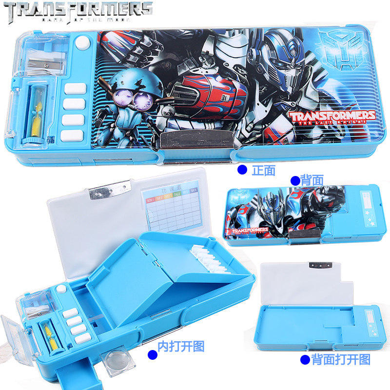 Buy Transformers Multifunctional Pencil box pupil boy plastic pencil ...
