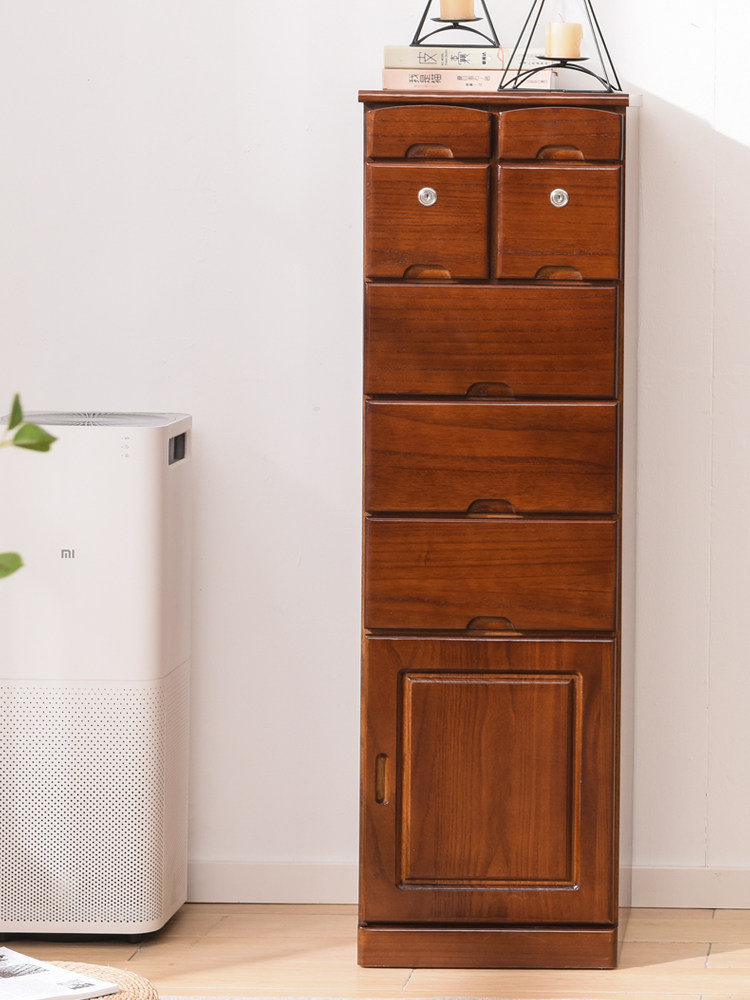Chest of drawers Storage cabinet Bedroom bucket cabinet Solid wood ...