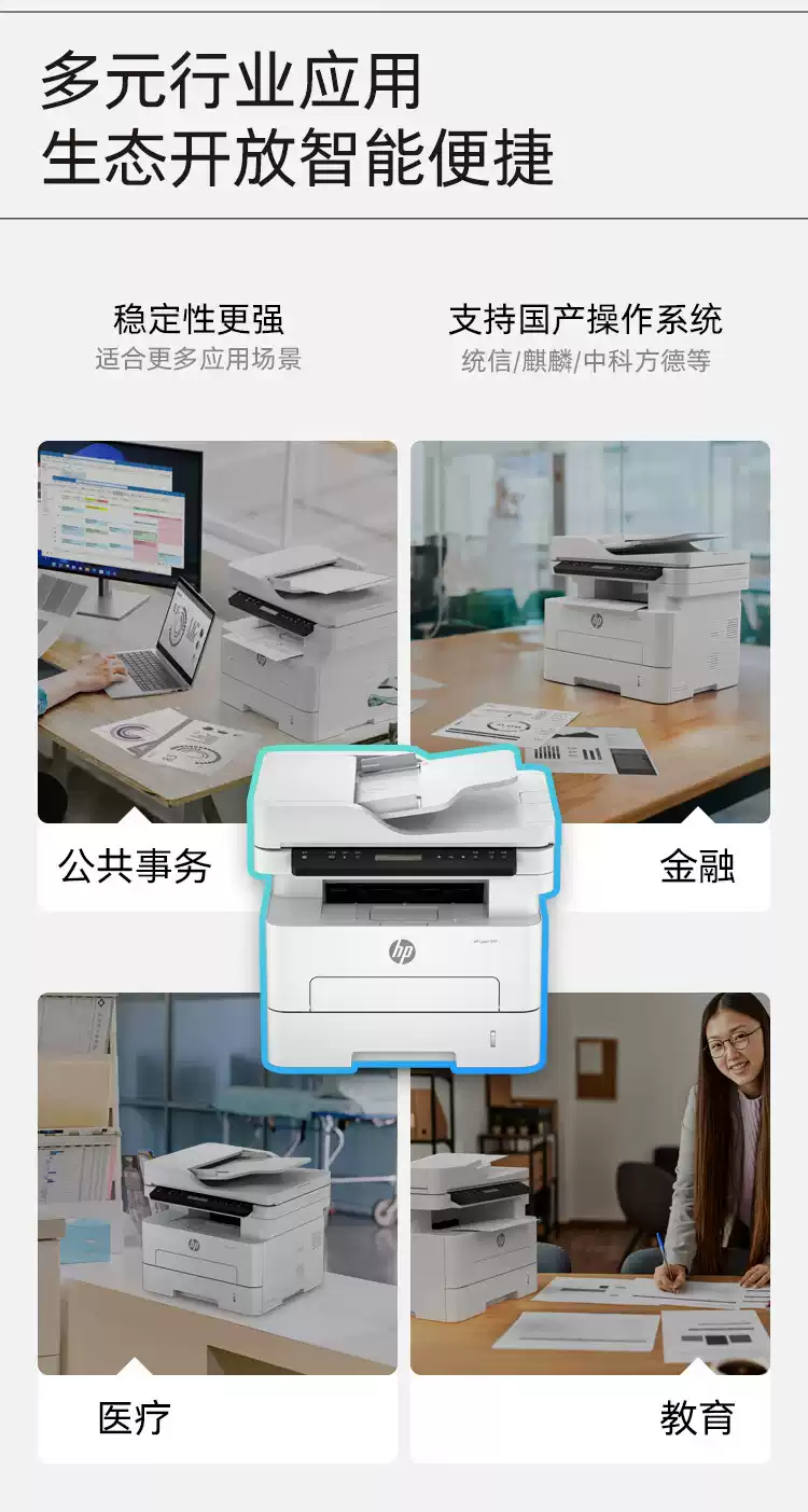 HP惠普303d/323d/323sdn黑白激光扫描复印打印一体机A4商用办公