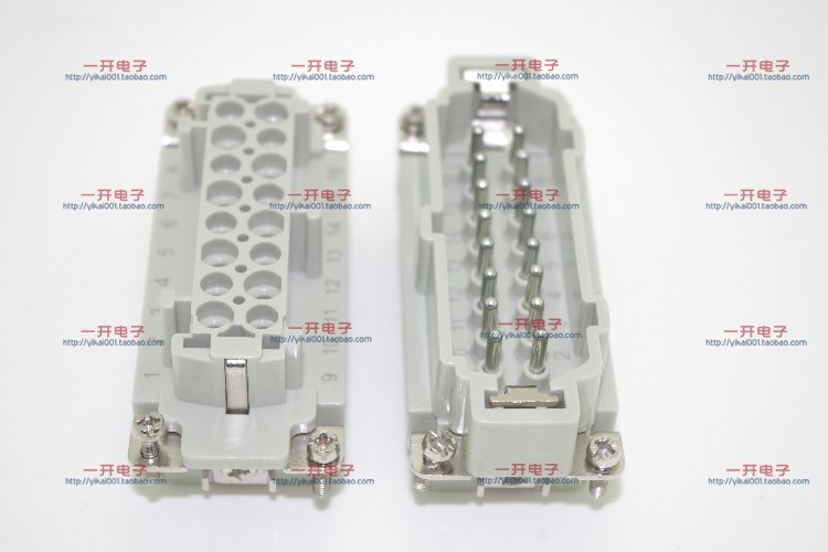 [USD 8.05] Heavy duty connector Rectangular connector plug HDC-HE-016M ...