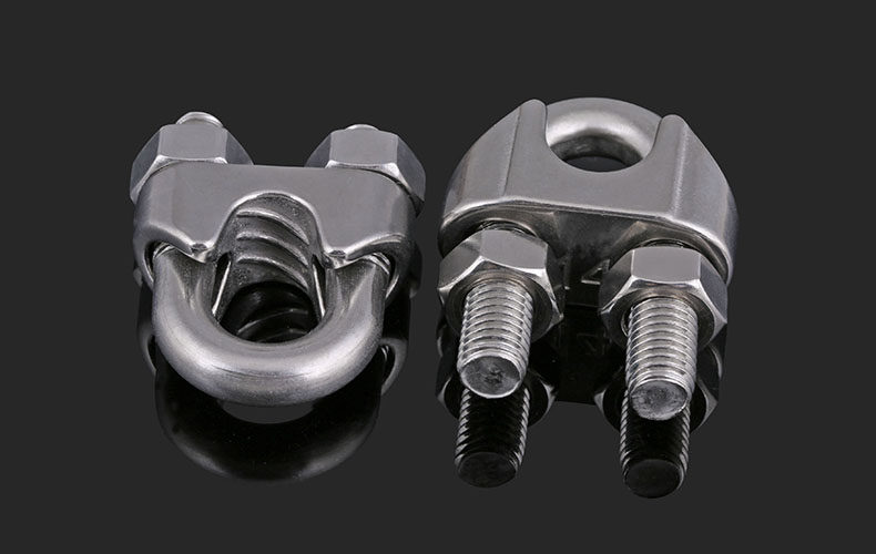 304不锈钢卡子U型钢丝绳卡头绳丝绳轧头卡扣子DIN741钢索组合件-阿里巴巴