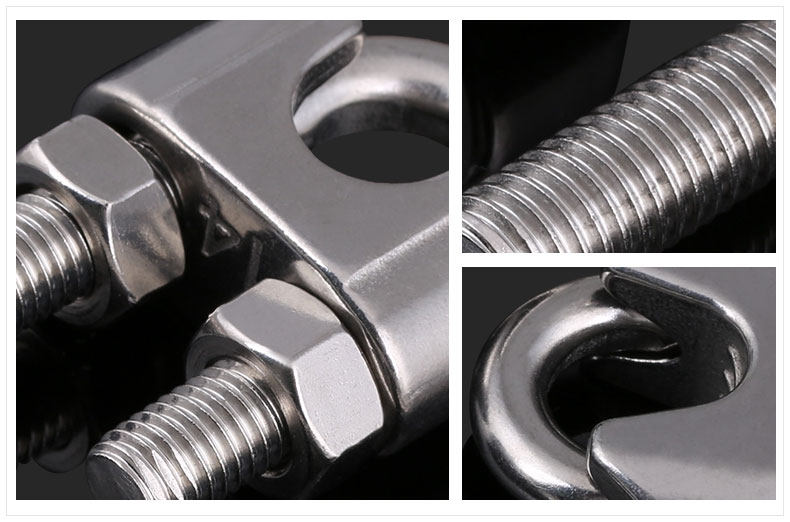 304不锈钢卡子U型钢丝绳卡头绳丝绳轧头卡扣子DIN741钢索组合件-阿里巴巴