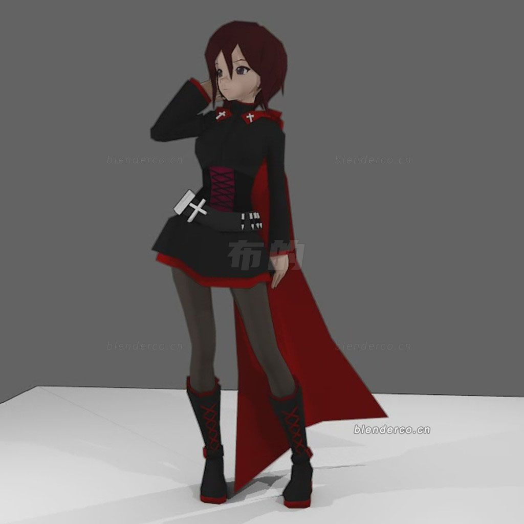 Blender女人角色模型 群友分享,作者不清楚了,知道的留言 Blender布的