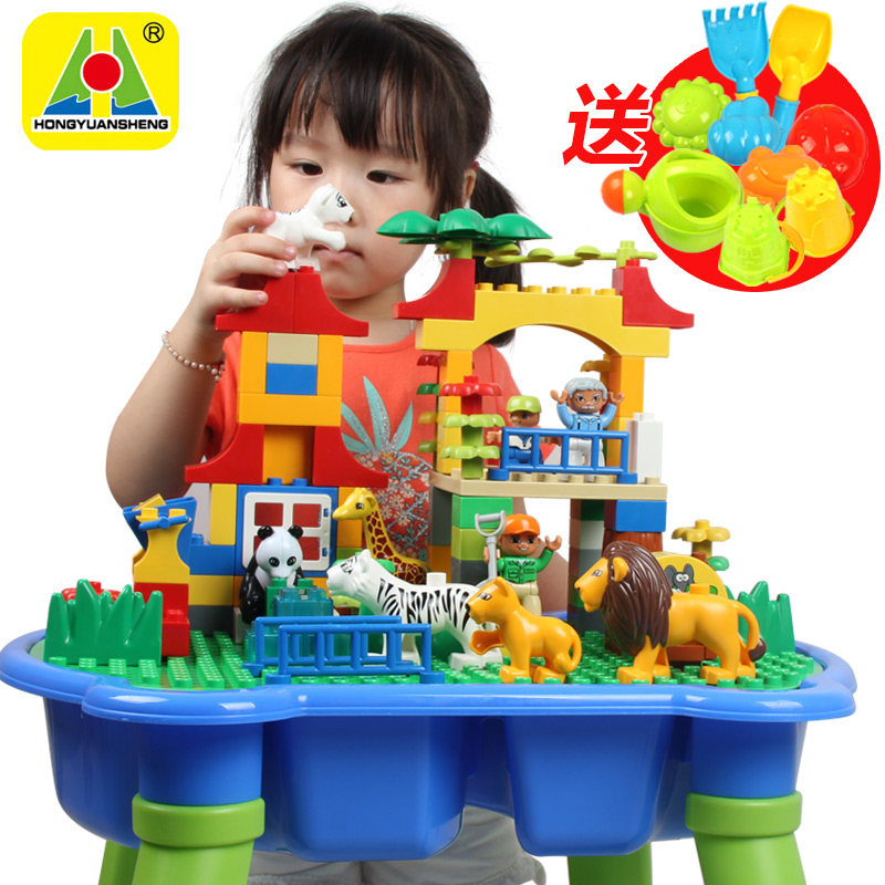 [USD 118.25] Hongyuan Sheng building blocks table assembling large ...