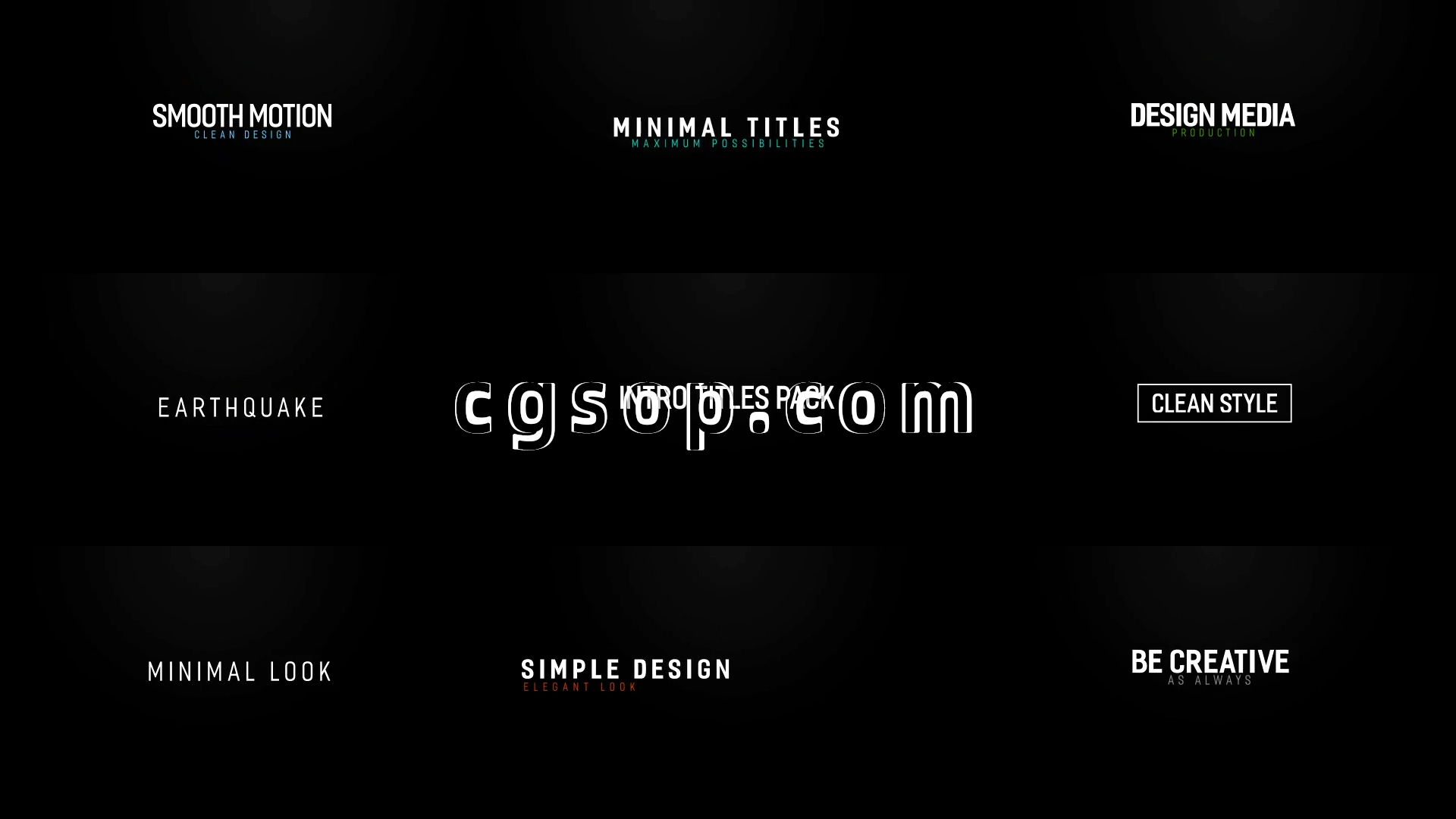Premiere Pro的现代介绍性文字标题动画包(包含AE模板)_视频素材资源网 CGSOP.com
