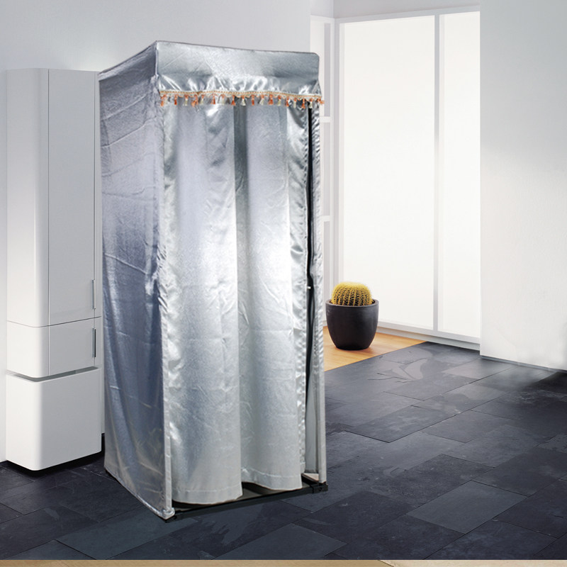 Temporary mobile fitting room in the mall Clothing store landing ...