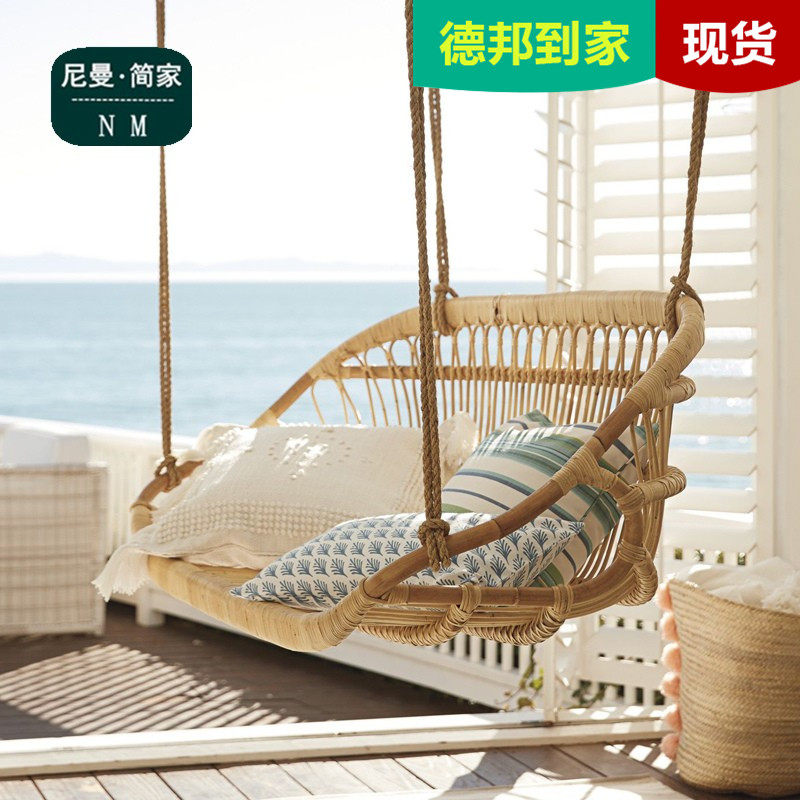 Rattan hanging basket chair, indoor swing, suitable for both sitting ...