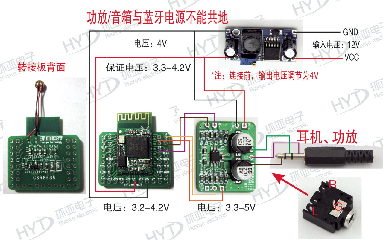 蓝牙5.0低功耗单声道音频模块CSR8615蓝牙音箱功放DIY焊接转接板-阿里巴巴