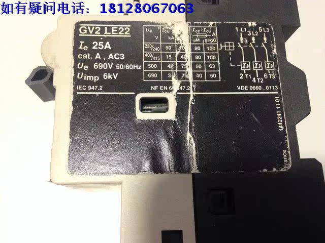 Купить Автоматический выключатель 施耐德 gv2-le22电机保护器空气开关25a 断路器开关 原装 没现货 ...
