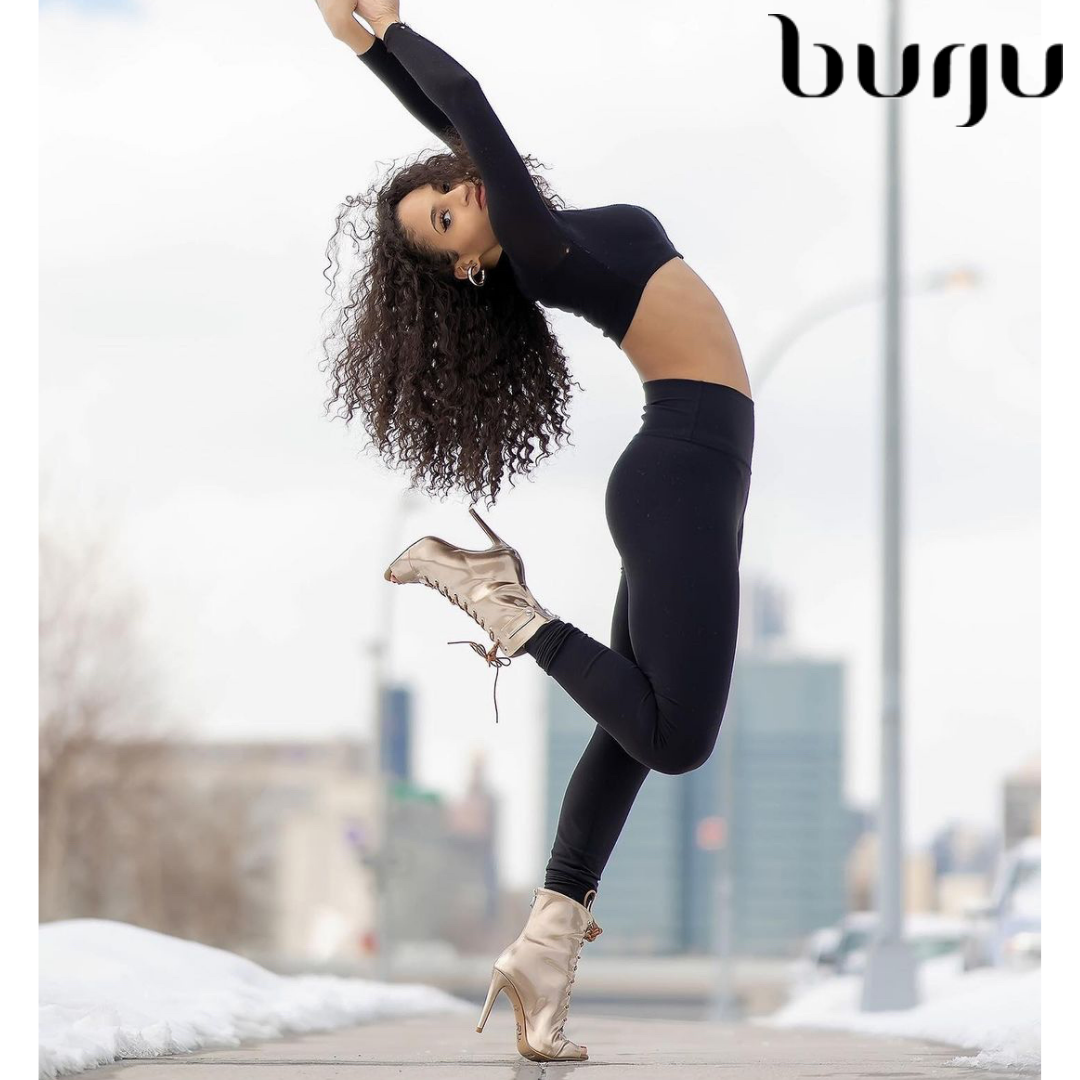 burju-Moment金色限量版系带高跟爵士舞靴：舞池里的星光，你值得拥有！-爵士舞鞋-淘宝好物网