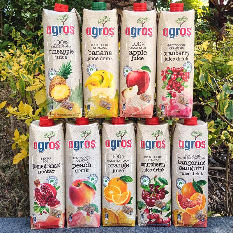 Agros fruit juice 希腊进口 莱果仕 100%水果汁苹果汁橙汁菠萝汁