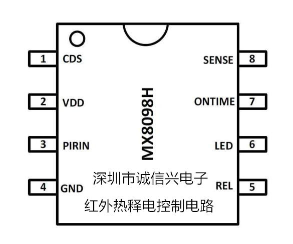 MX8098H infrared pyroelectric control circuit IC SOP8 MX8098 PIR sensor ...