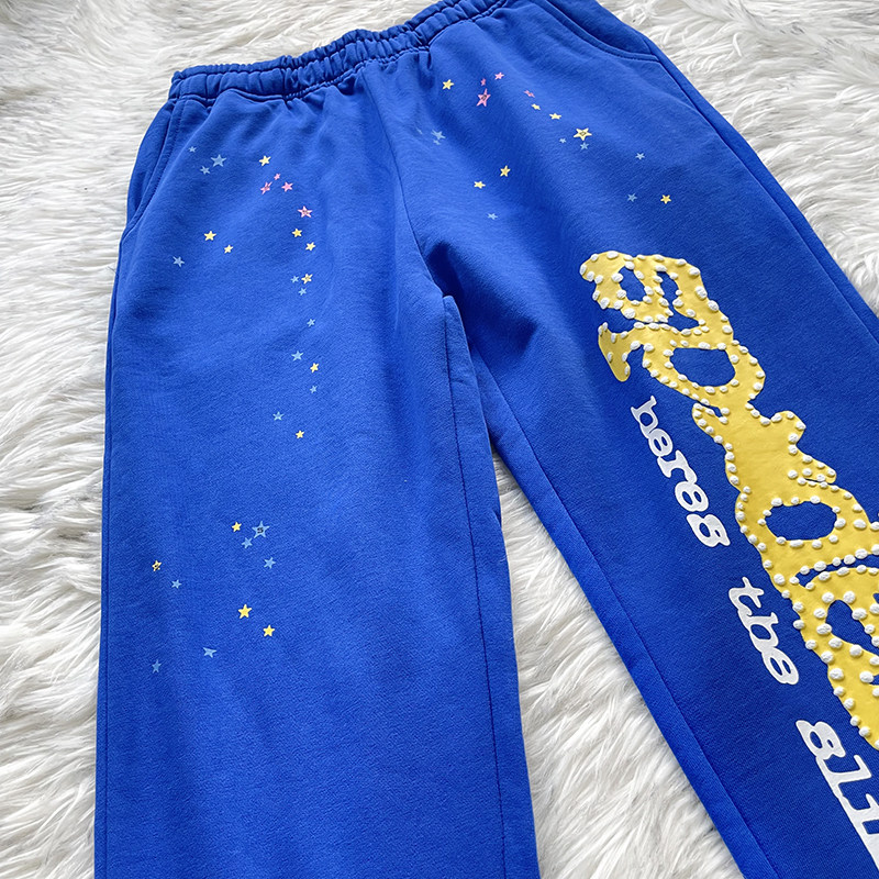 Sp5der Heroes ViIIains Hoodie Pants Tracksuit Black Red