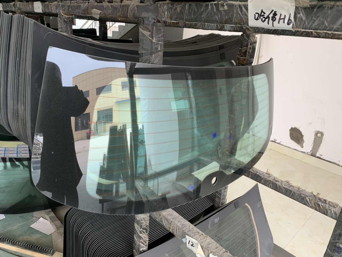 Car front and rear windshield front and rear passenger driving left and ...