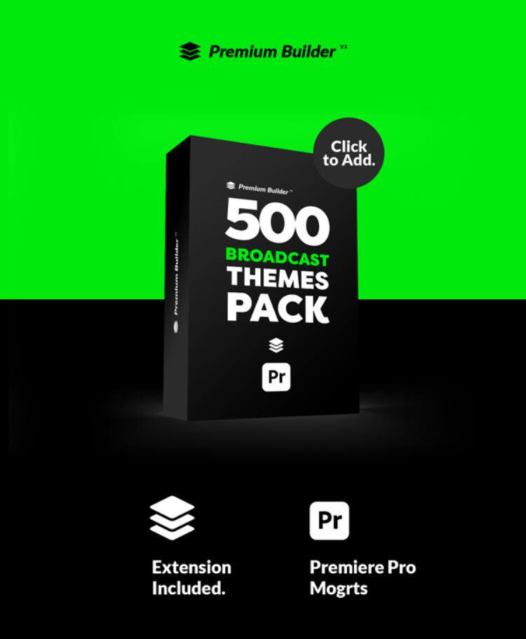 Premiere/PR脚本-500+线条箭头图形渐变背景Logo视频栏目包装动画预设 | 龋齿一号GFXCamp