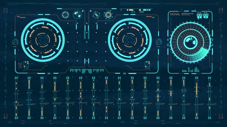 AE模板+PR预设-300组简单复古HUD科技感元素UI动画素材 | 龋齿一号GFXCamp