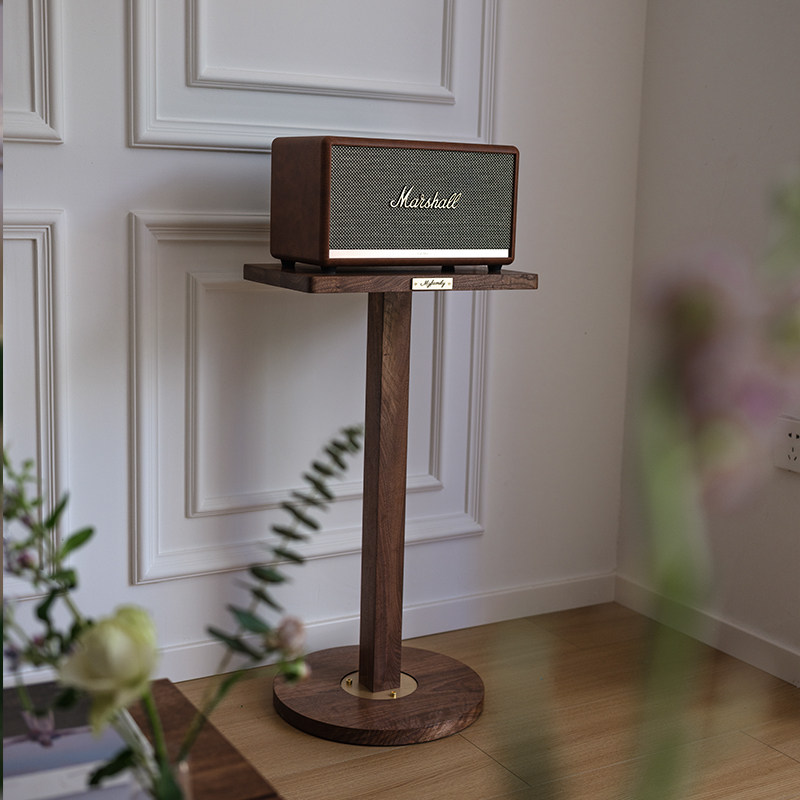Marshall speaker stand: black walnut floor stand, adding bricks and ...