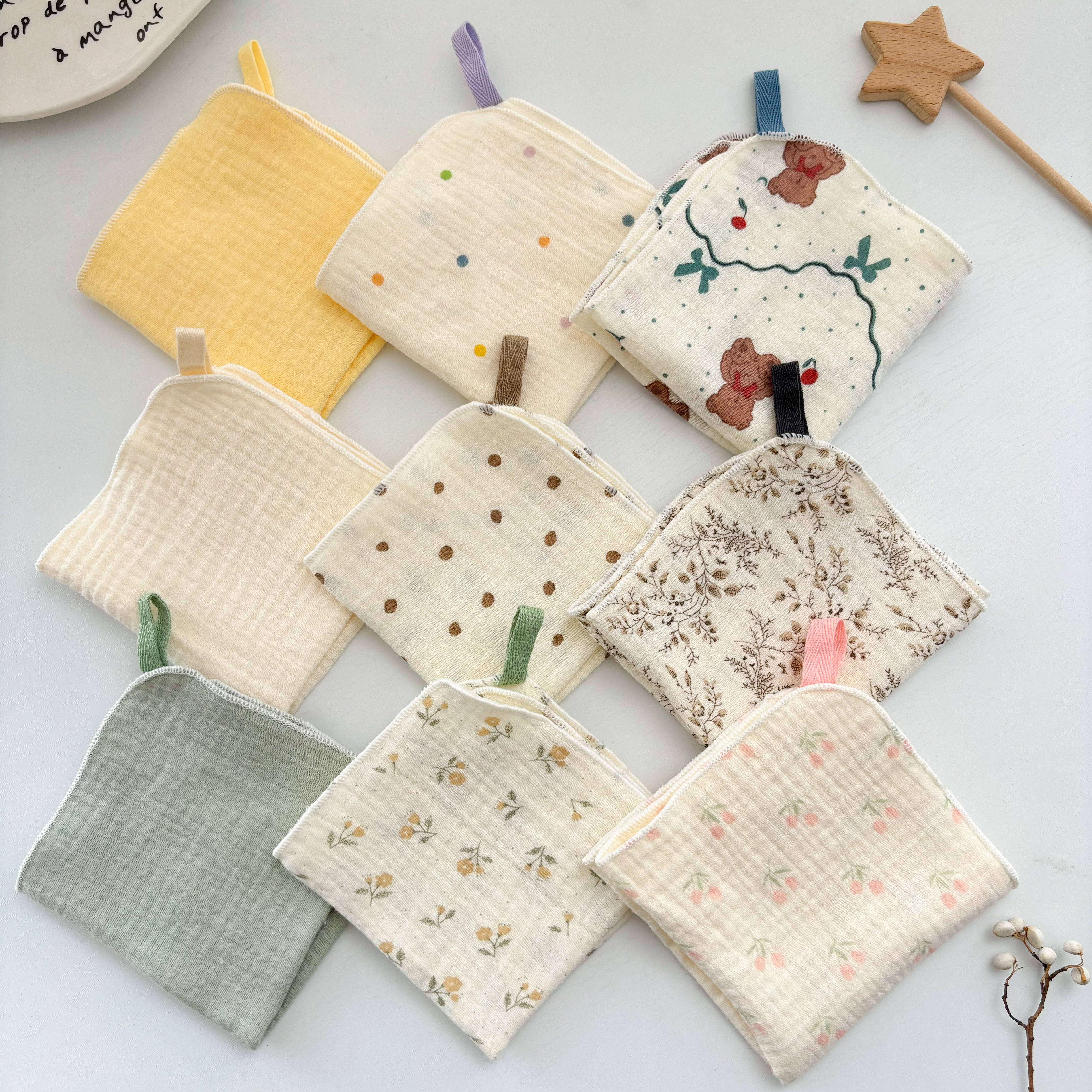 Baby skincare essential! korean-style baby washcloths, pure cotton ...