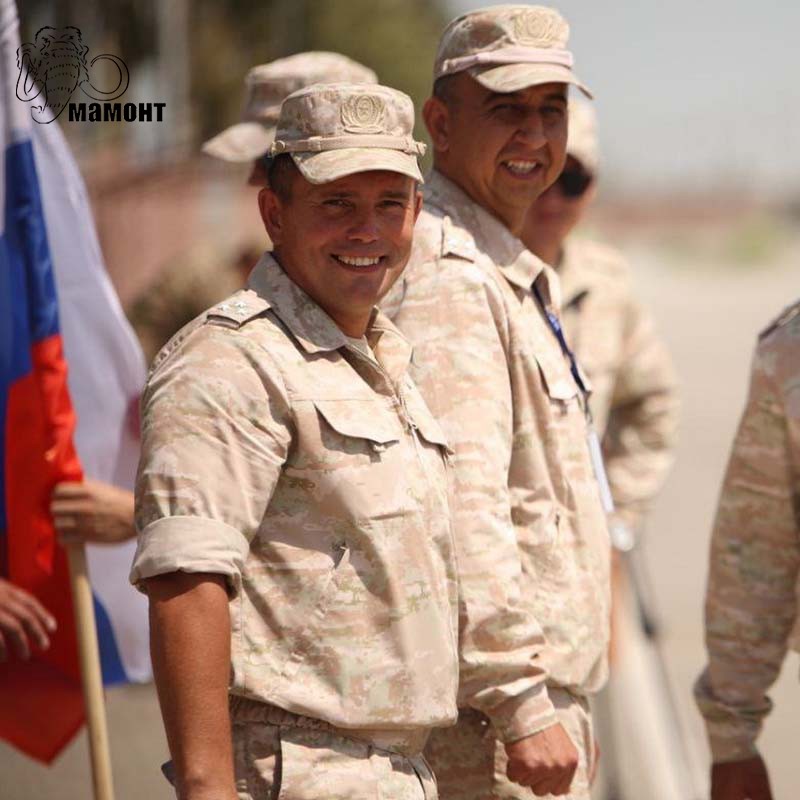 俄罗斯原品 俄军迷KSOR-II沙漠数码热带作战服套装 小粉人米色EMR