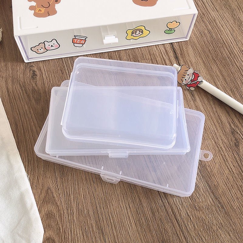 Transparent snap-on account sticker card stationery storage box ...