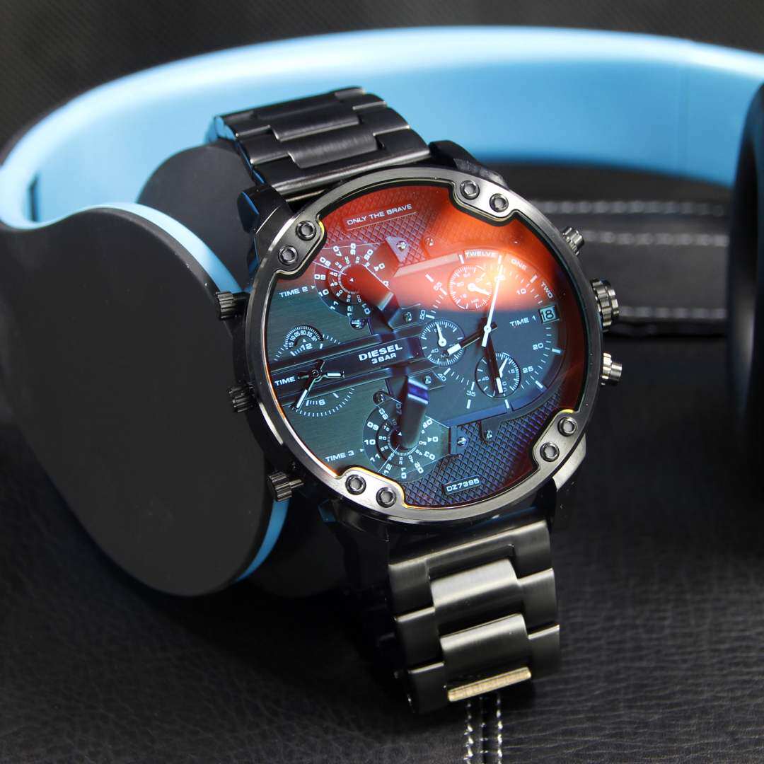 Purchasing Diesel Mr Daddy 2 0 dz7395 four time zone big dial ...