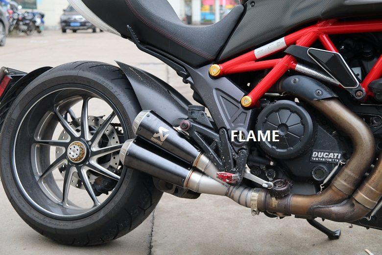 [USD 681.61] Ducati Giant Devil Flame Exhaust SC Exhaust Pipe Scorpio ...