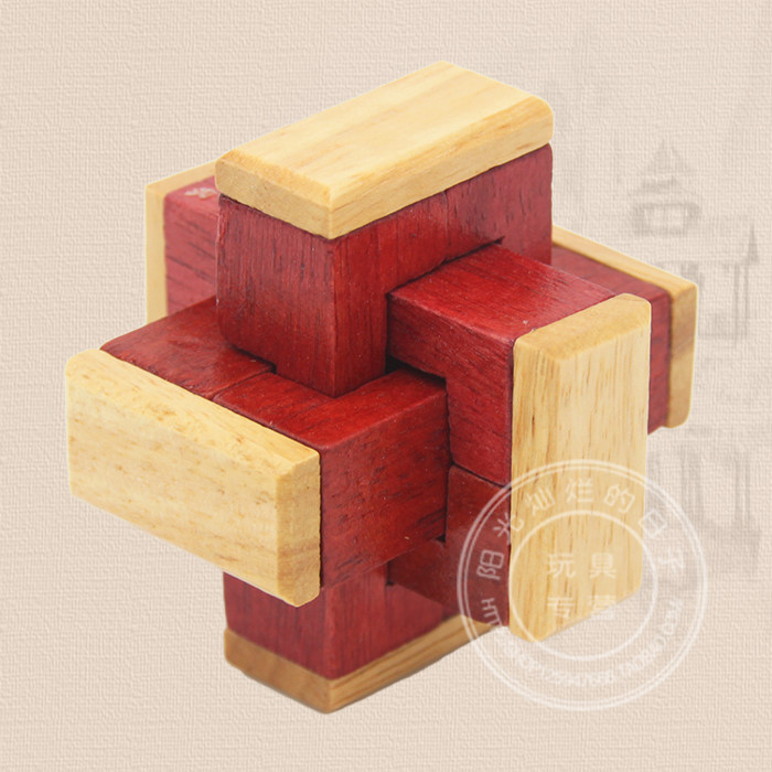 [USD 6.29] Solid wood six kongming lock Luban lock Dragon pendulum tail ...