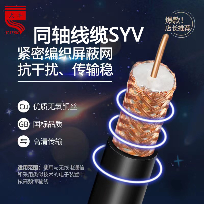 Syv coaxial cable 75-2-3-5-9-12: pure copper, king of signals! rock ...