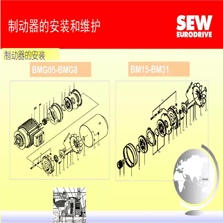 SEW電機煞車制動器BE1 BE2 BE5 BE11 BMG1 2 4 8德國賽威原裝抱閘