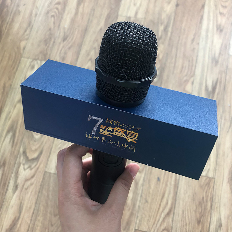 [USD 14.24] Mickey microphone box Large-size custom-made table logo ...