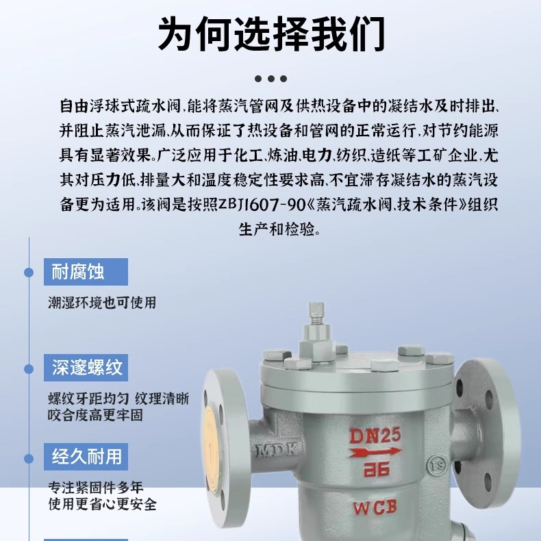 CS61H自由浮球式蒸汽疏水阀怎么选？一文讲透原理与选购要点-疏水阀-淘宝百科网