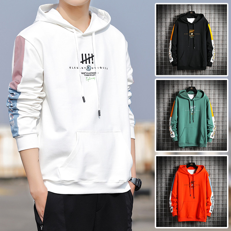 2021 new spring hooded sweatshirt suit men's tide ins spring and autumn ...
