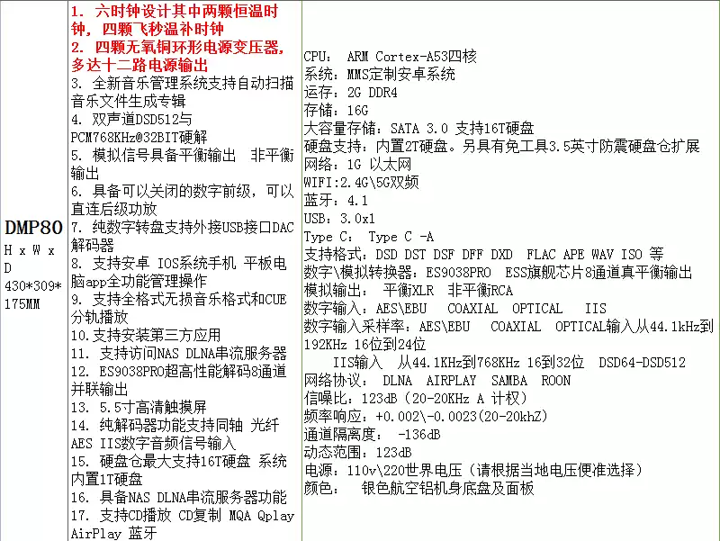 艾美DMP80数位转盘播放器 D35PRO高解析音乐播放器国行代理