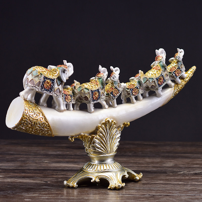 [USD 227.27] European ivory ornaments Elephant decoration Creative ...