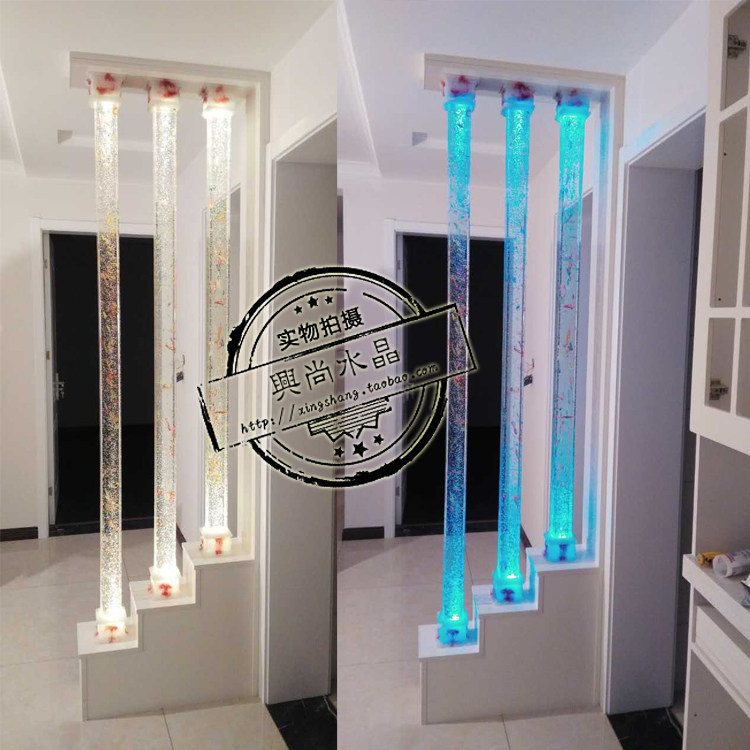 Crystal column Glass column Decorative bubble column Lamp post Internal ...