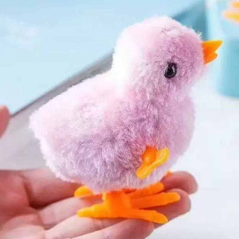 Wind-up chick plush toy: a moving and hopping companion, and your baby ...
