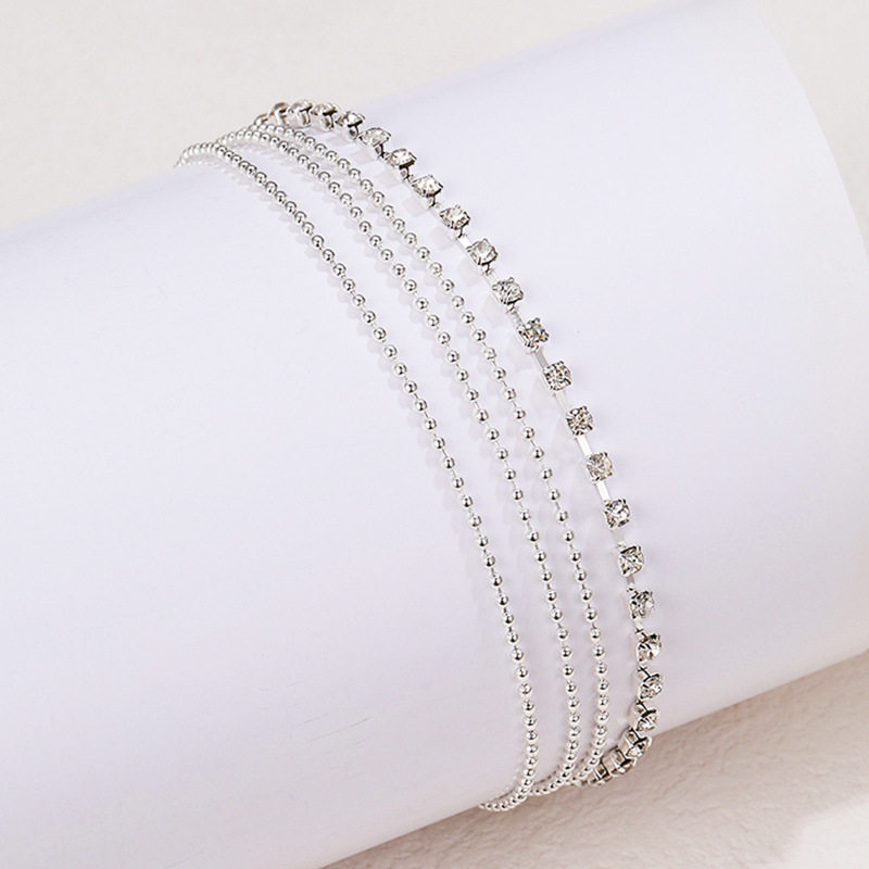 Summer beach anklets summer beach street shot metal chain bead chain ...