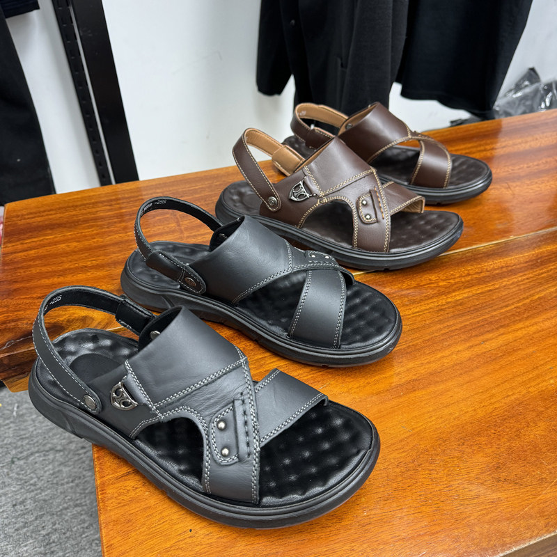 2025's hottest new style | two-way leather sandals with rubber sole: a ...