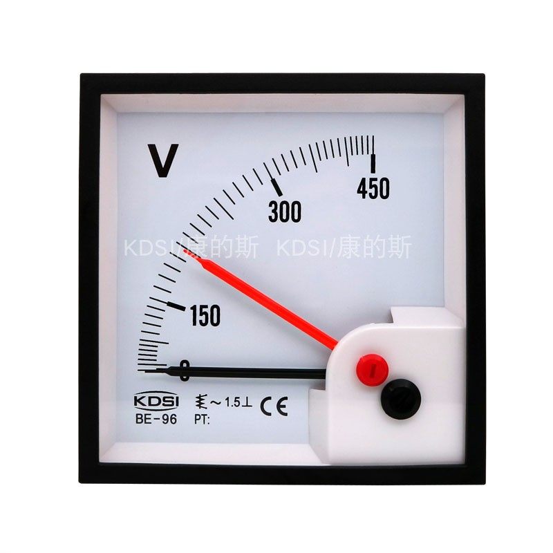 供应 指针式交流电压表BE-96 AC450V双针显示96*96方形机械式电表