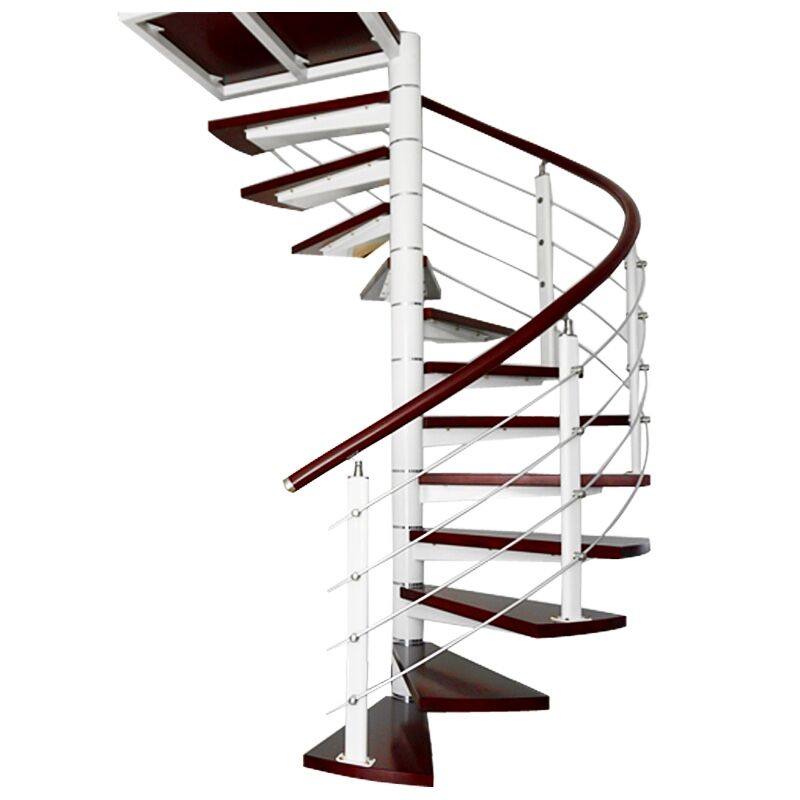 [USD 52.54] Rotating staircase Overall staircase Steel and wood ...