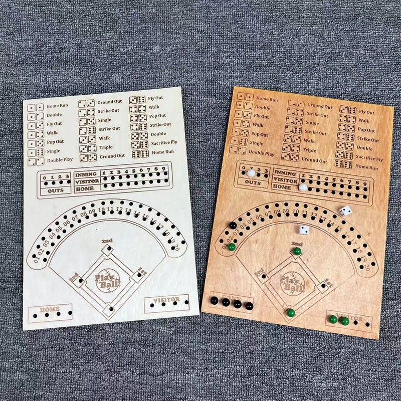 A must-have family game! baseball rules family game board game wooden ...