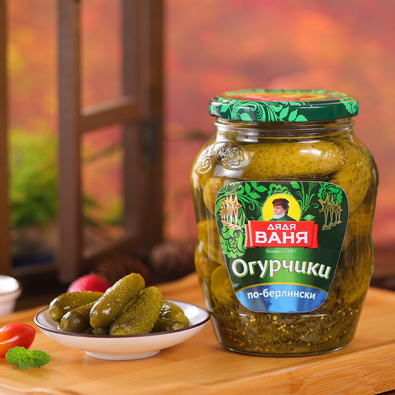 瓦尼亚老爹俄罗斯酸黄瓜罐头：进口美味，下饭菜新宠！Putin's Pickle!-水果罐头-淘宝百科网