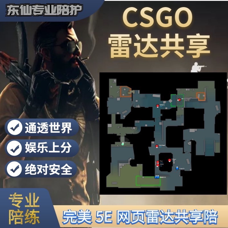 CSGO CS2 DMA陪 共享雷达分享透视 完美5e上分