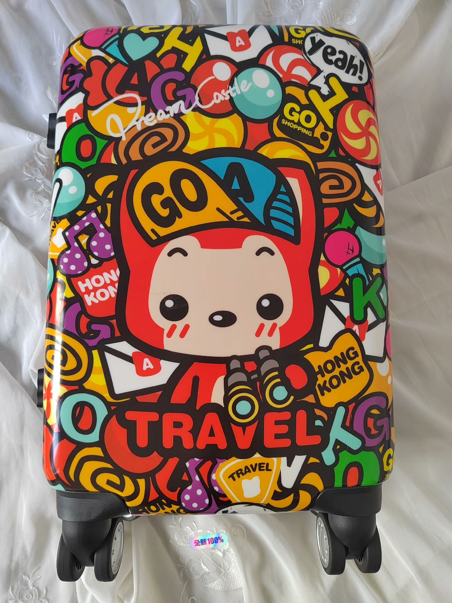 全新Gotrip x 阿狸联名香港之旅万向轮拉杆箱旅行箱行李-Taobao