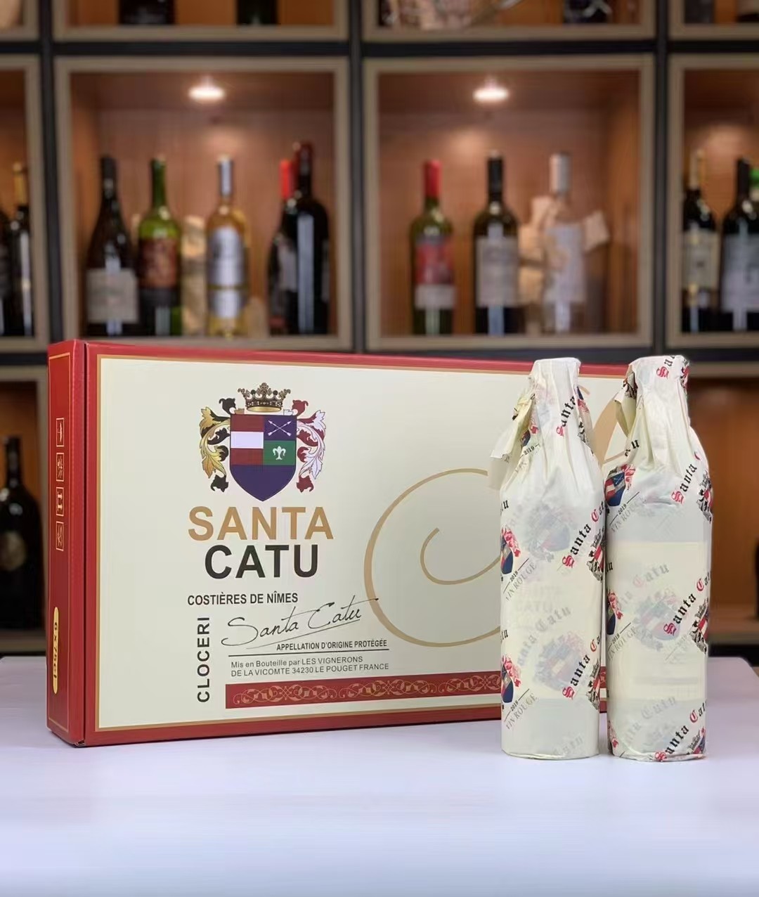 高檔禮贈 法國進口SANTA CATU克洛塞裏乾紅葡萄酒14%vol 六支整箱