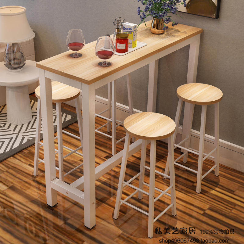 Buy Parcel solid wood self-assembly bar table home living room against ...