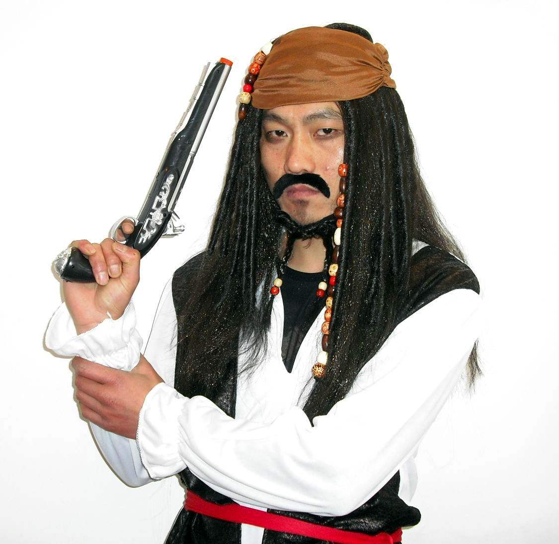 COS Masquerade Show Pirate Captain Hook Wig Pirates of the Caribbean ...